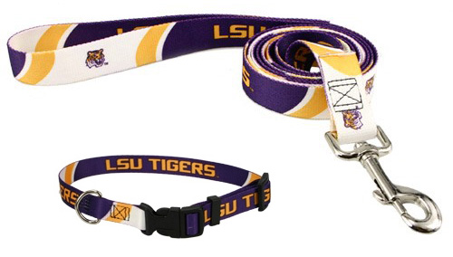 LSU Tigers Dog Collars & Leashes