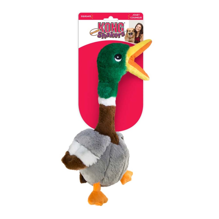 KONG Shakers Honkers Duck Dog Toy Multi-Color 1ea/SM