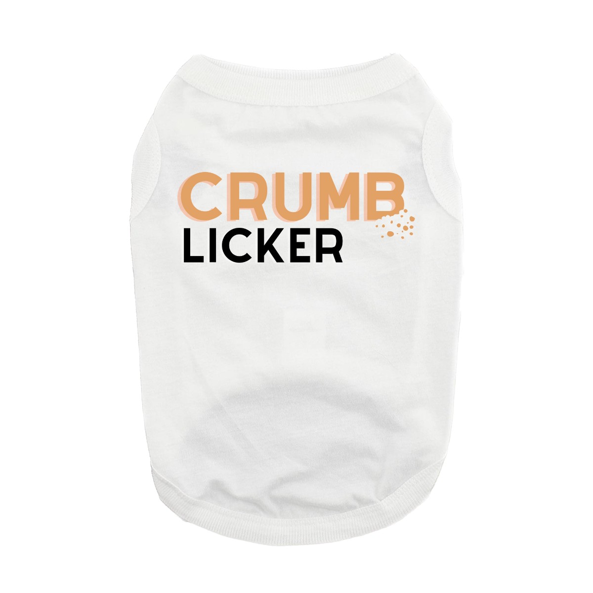 Crumb Licker Dog Tank Top - White