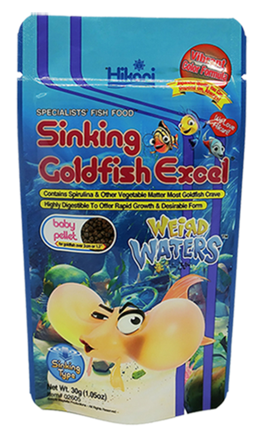 Hikari USA Weird Waters Sinking Goldfish Excel Fish Food 1ea/30 g