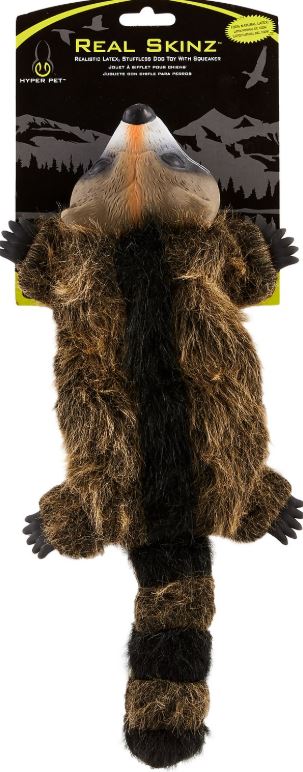 Hyper Pet™ Real Skinz with Squeaker Raccoon Dog Toy
