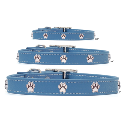 Premium Blue Leather Collars