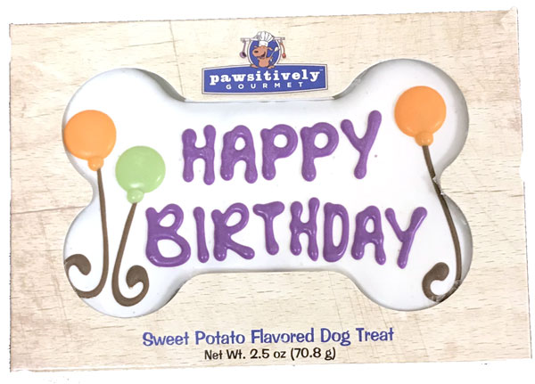 6" Happy Birthday Bone, White (Gift Box)