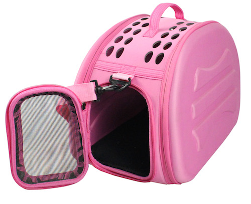 Pink Lightweight Transportable Designer Pet Carrier