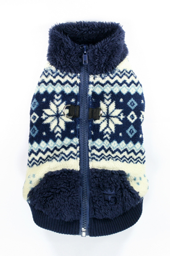 Soft Snowflake Fleece Vest - Blue
