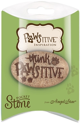Think Pawsitive Pawistive Inspiration Pillow Packed Stone