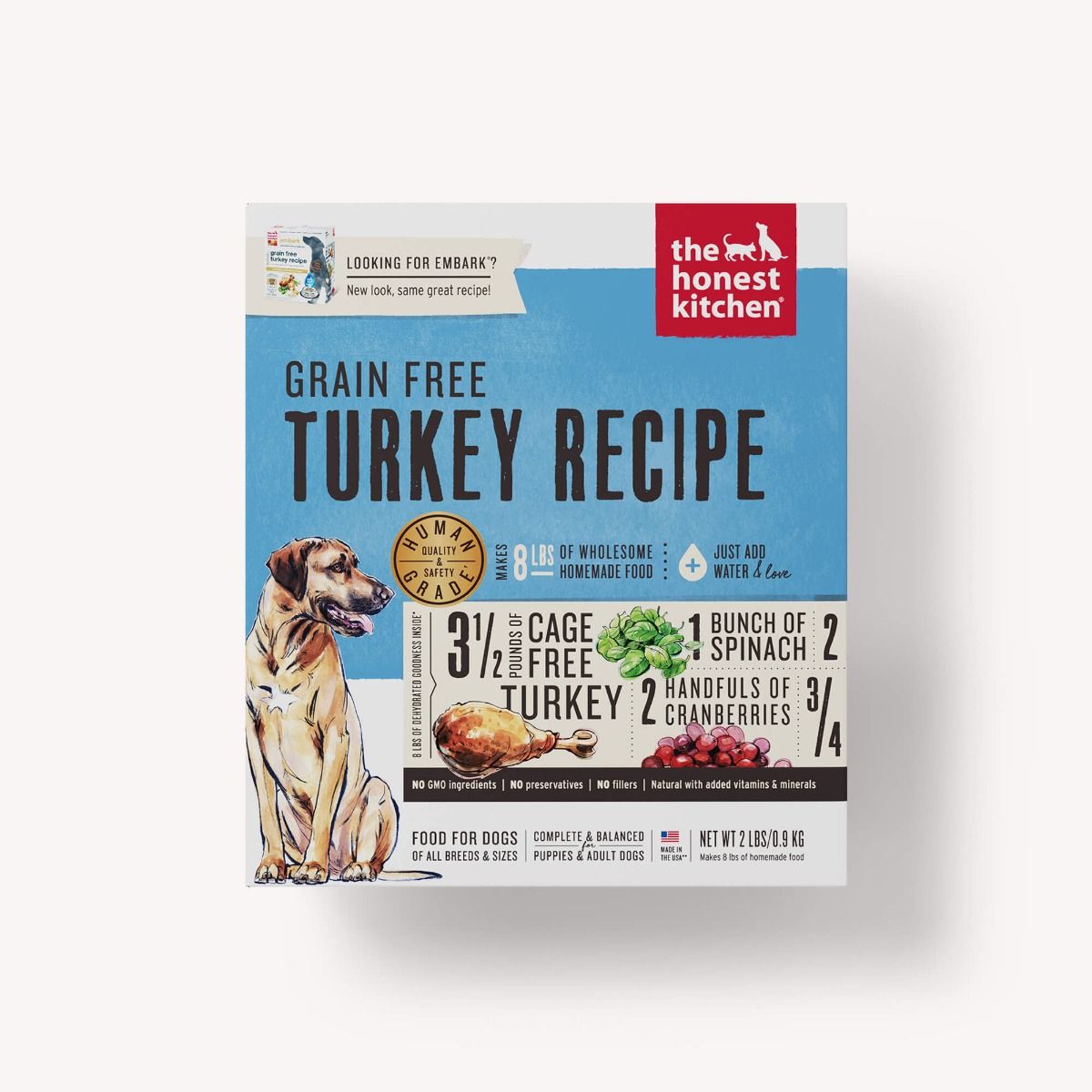 The Honest Kitchen Grain Free Turkey Dehydrated Dog Food (Embark)
